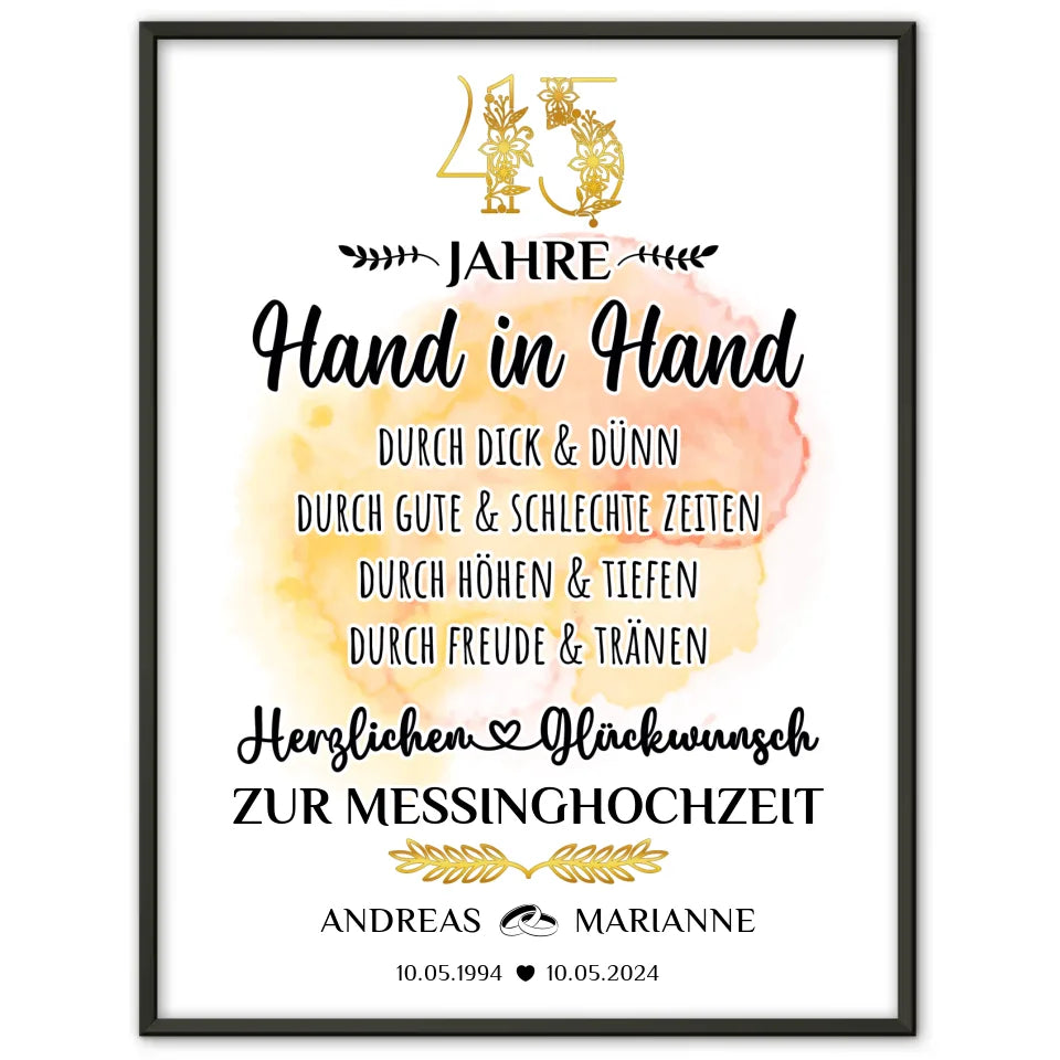 Stilvolle Spruche Zum 45 Hochzeitstag Bild