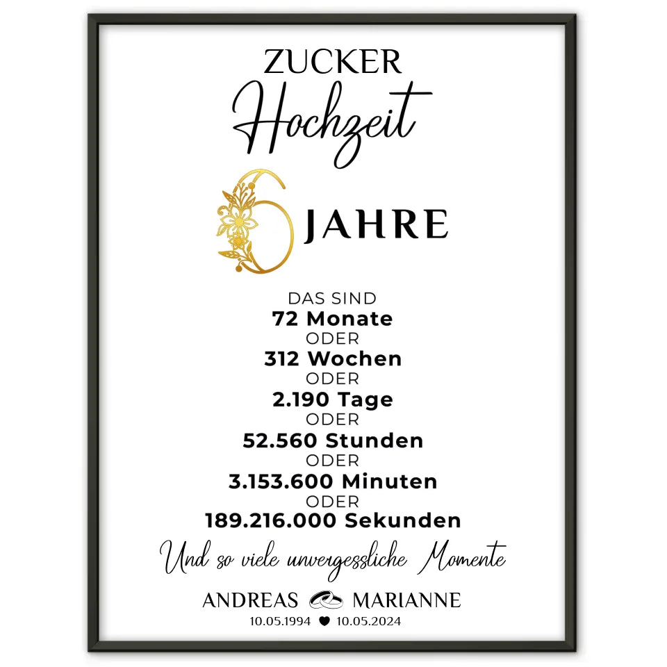 Gluckwunsche Zuckerhochzeit 6 Hochzeitstag Bilder