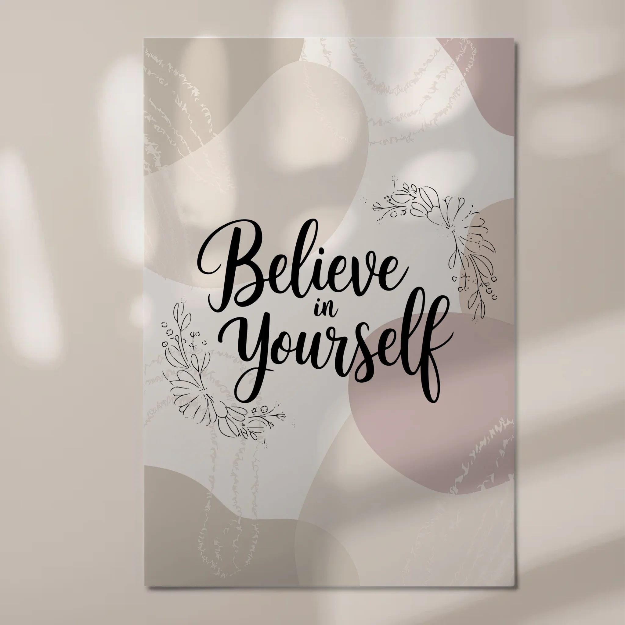 🎁 Magnet Poster mit Spruch Believe in Yourself Geschenk – Liebgedacht