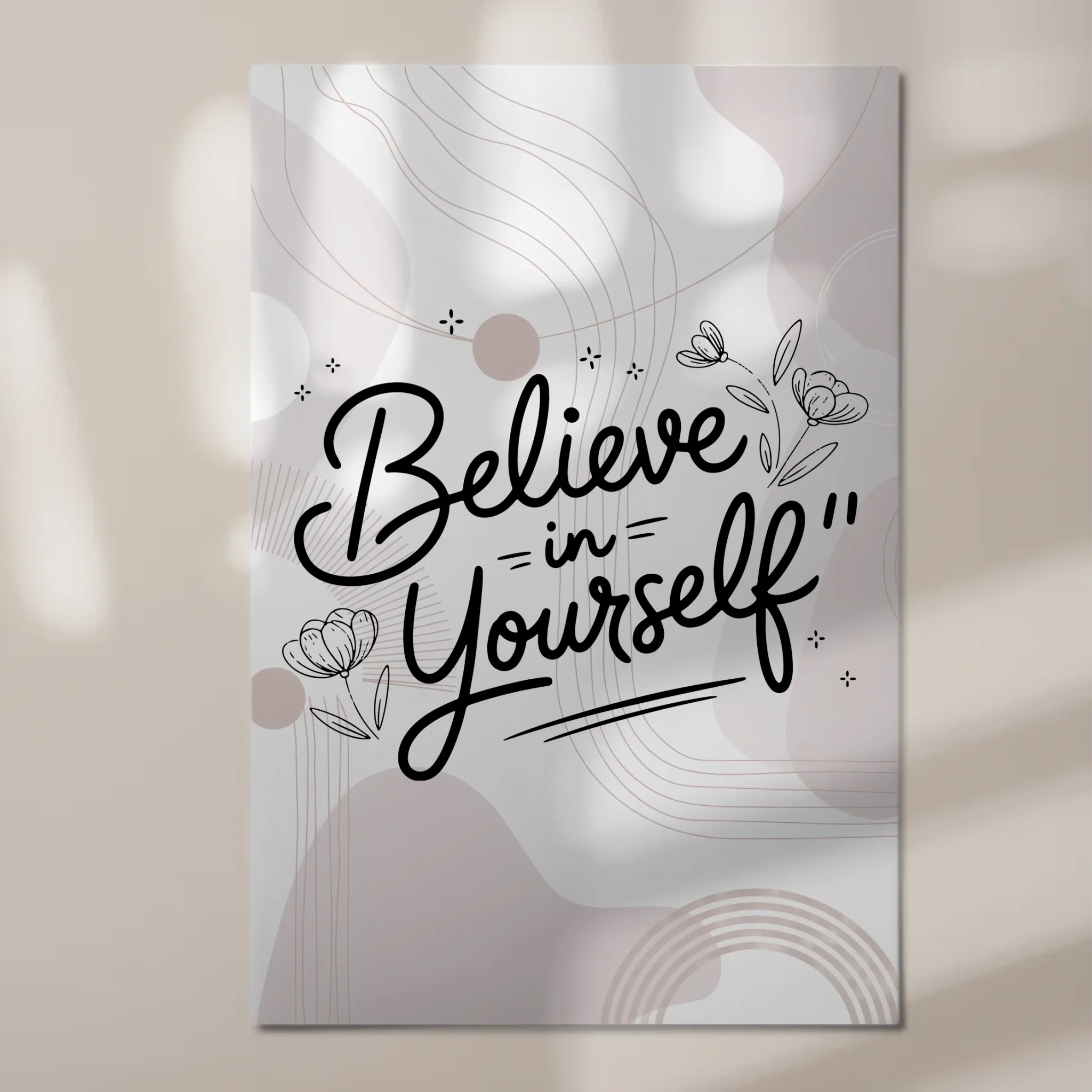 🎨 Magnet Poster Spruch Believe in Yourself personalisiert – Liebgedacht