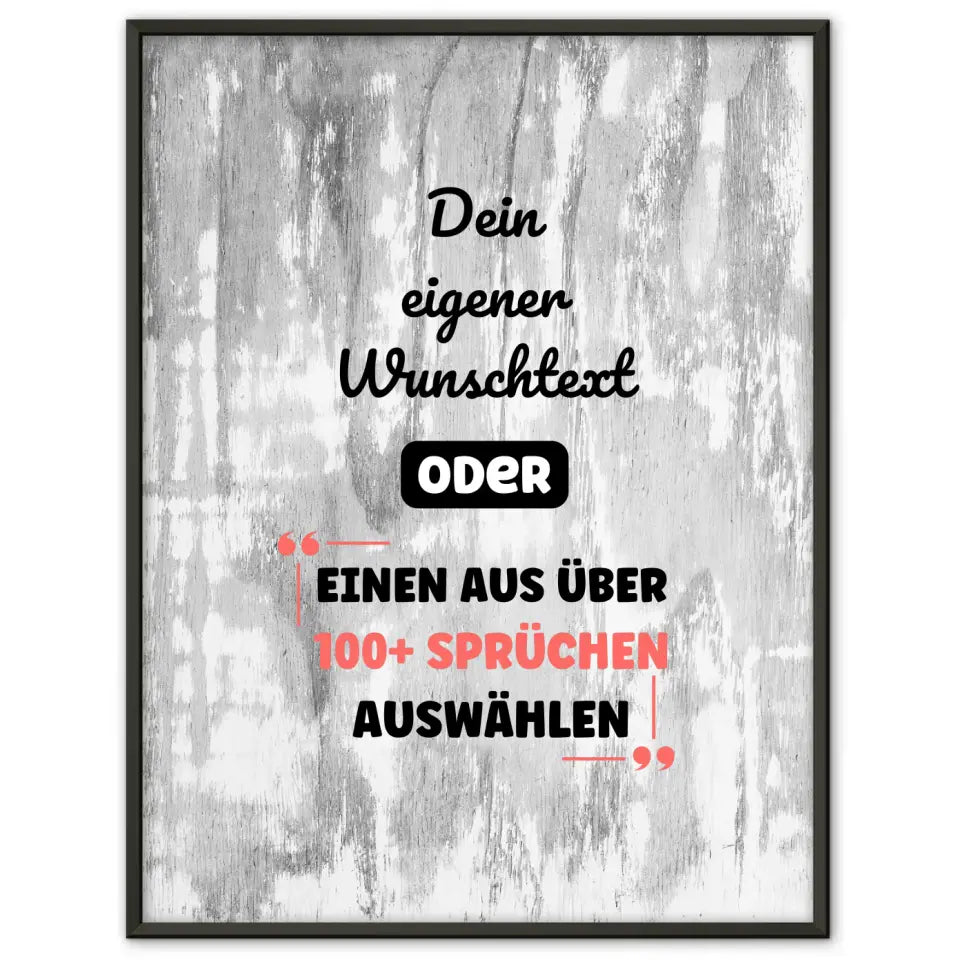 💝 Personalisiertes Poster alte Farbe Mit Wunschtext – Liebgedacht