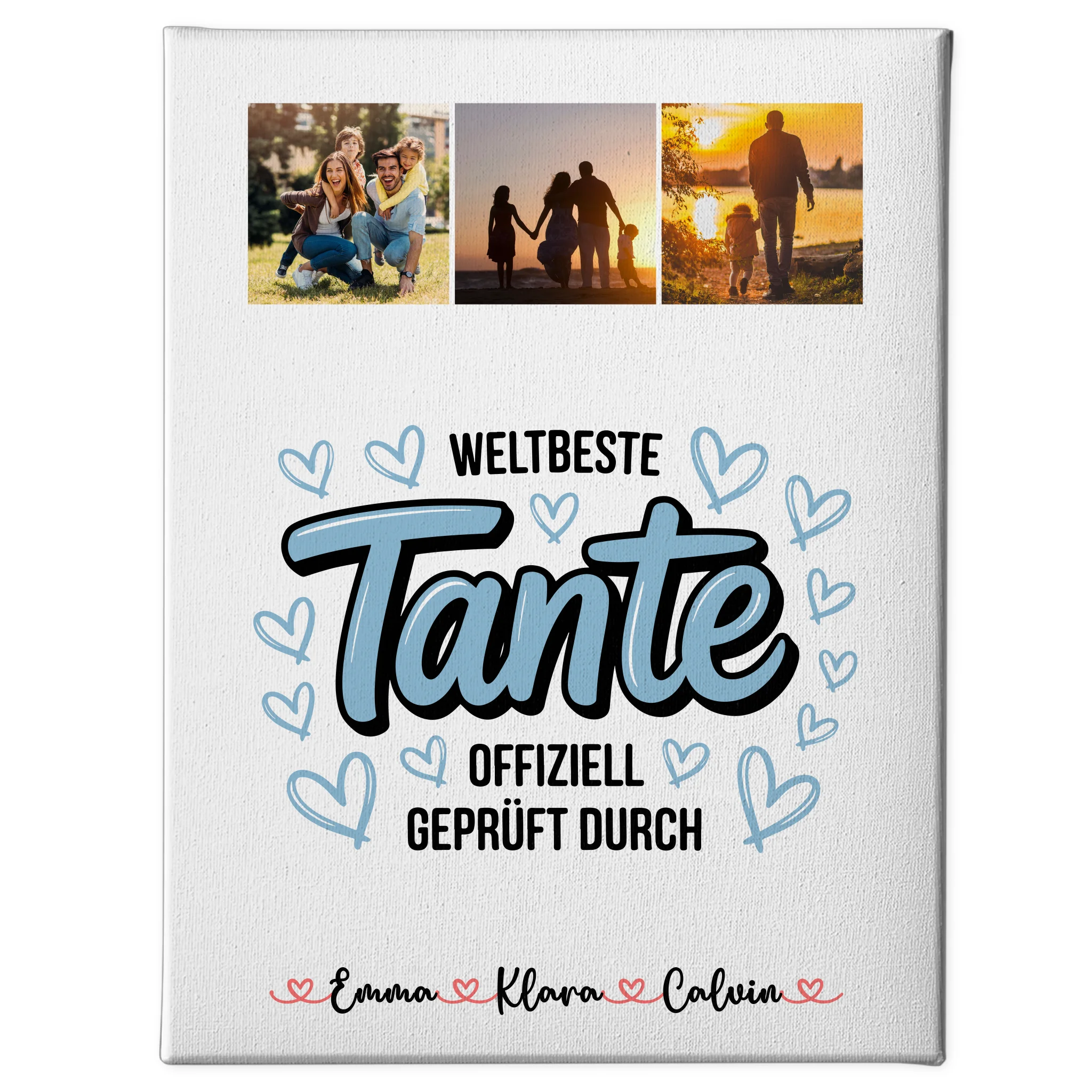🎁 Fotocollage Großes Bild aus Fotos & Namen - Weltbeste Tante Geschenk ...